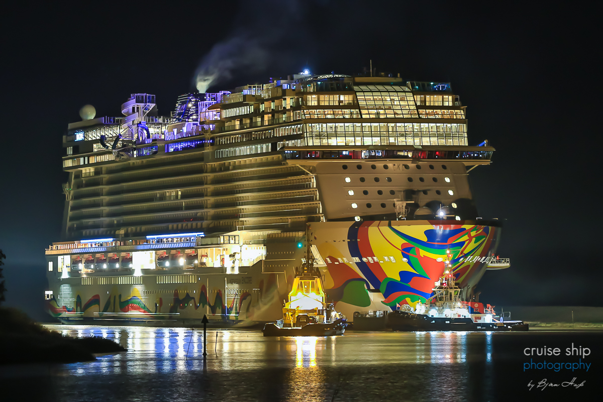 "Time to say goodbye" - Norwegian Encore verabschiedet sich aus Papenburg